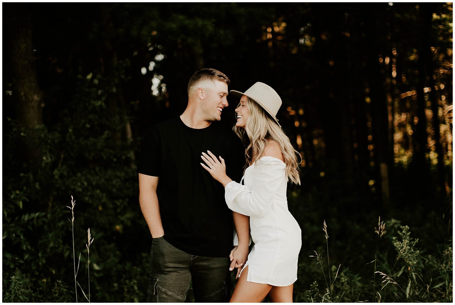 Playful Golden Hour Sunset Engagement | Kristin & Drew - Whitley B ...