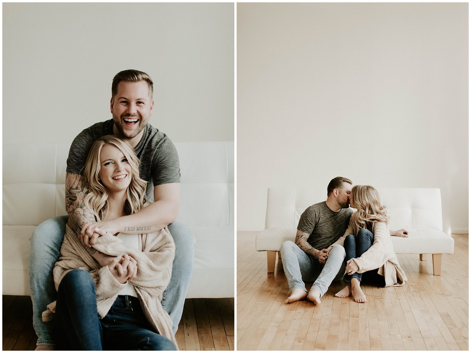 Cozy & Modern Studio Engagement Session - Minneapolis, MN | Katie ...